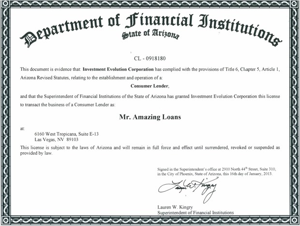 Rates and Terms :: Mr. Amazing Loans